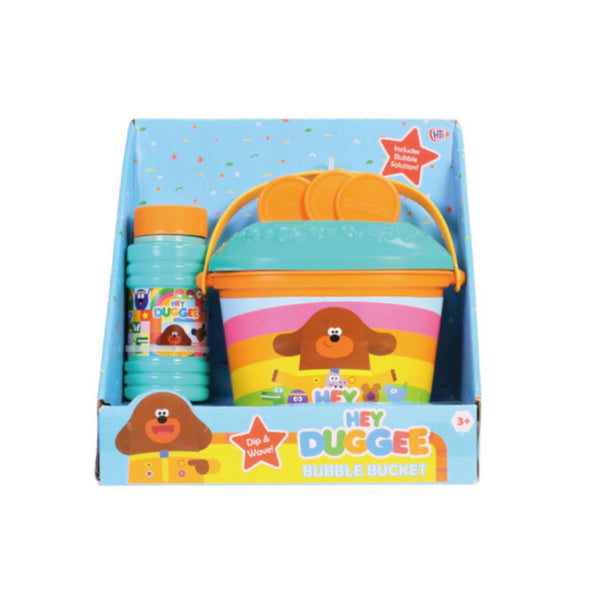HTI Hey Duggee Bubble Bucket 3 Bubble Wands Dip & Wave – Clearance Center